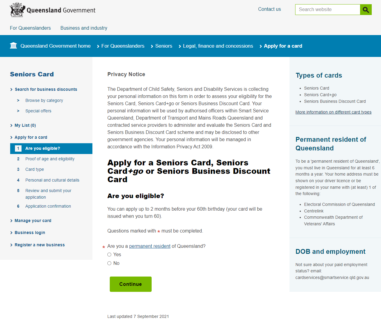Applying for a Qld Seniors Card