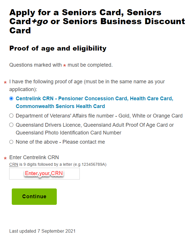 Applying for a Qld Seniors Card