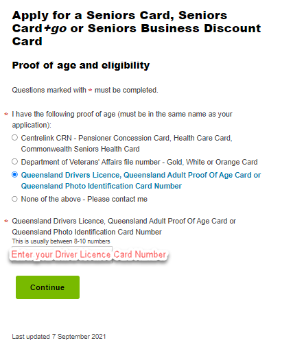 Applying for a Qld Seniors Card