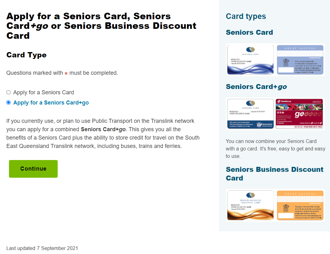 Applying for a Qld Seniors Card