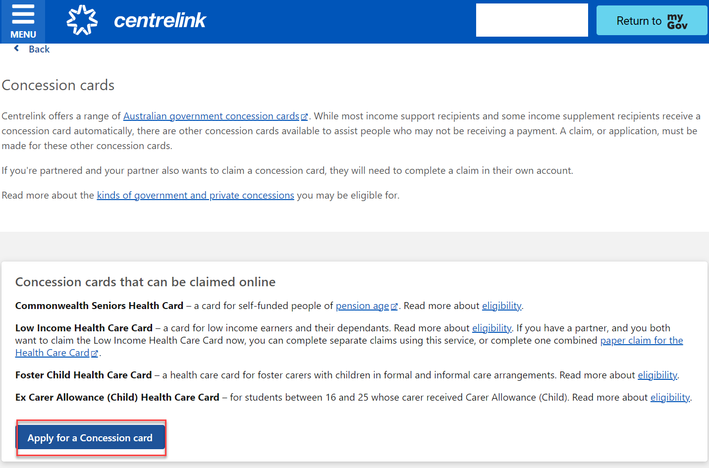 Applying for a Low Income Health Care Card (LIHCC)