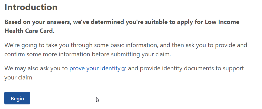 Applying for a Low Income Health Care Card (LIHCC)