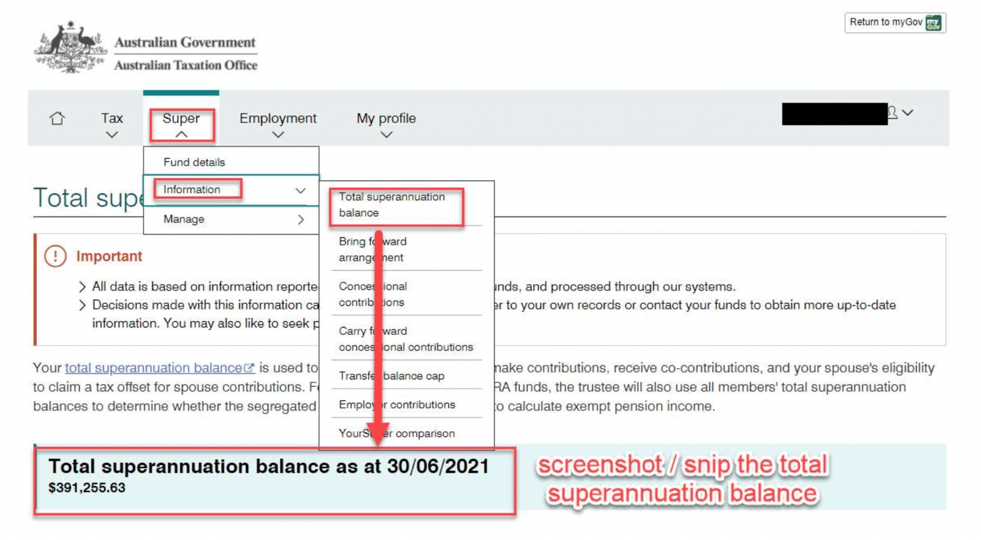 ATO - Obtaining your Carry Forward Concessional Contribution and Total ...